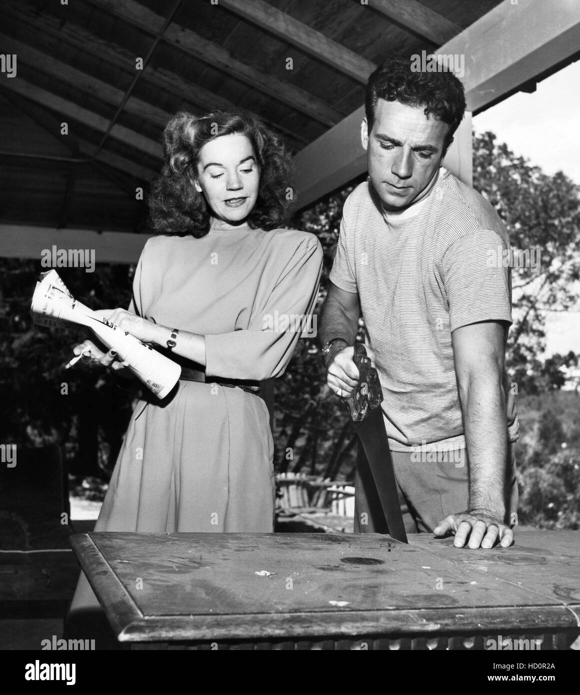 Von links: Margot Yoder mit Ehemann, Dane Clark in die Werkstatt zu ...