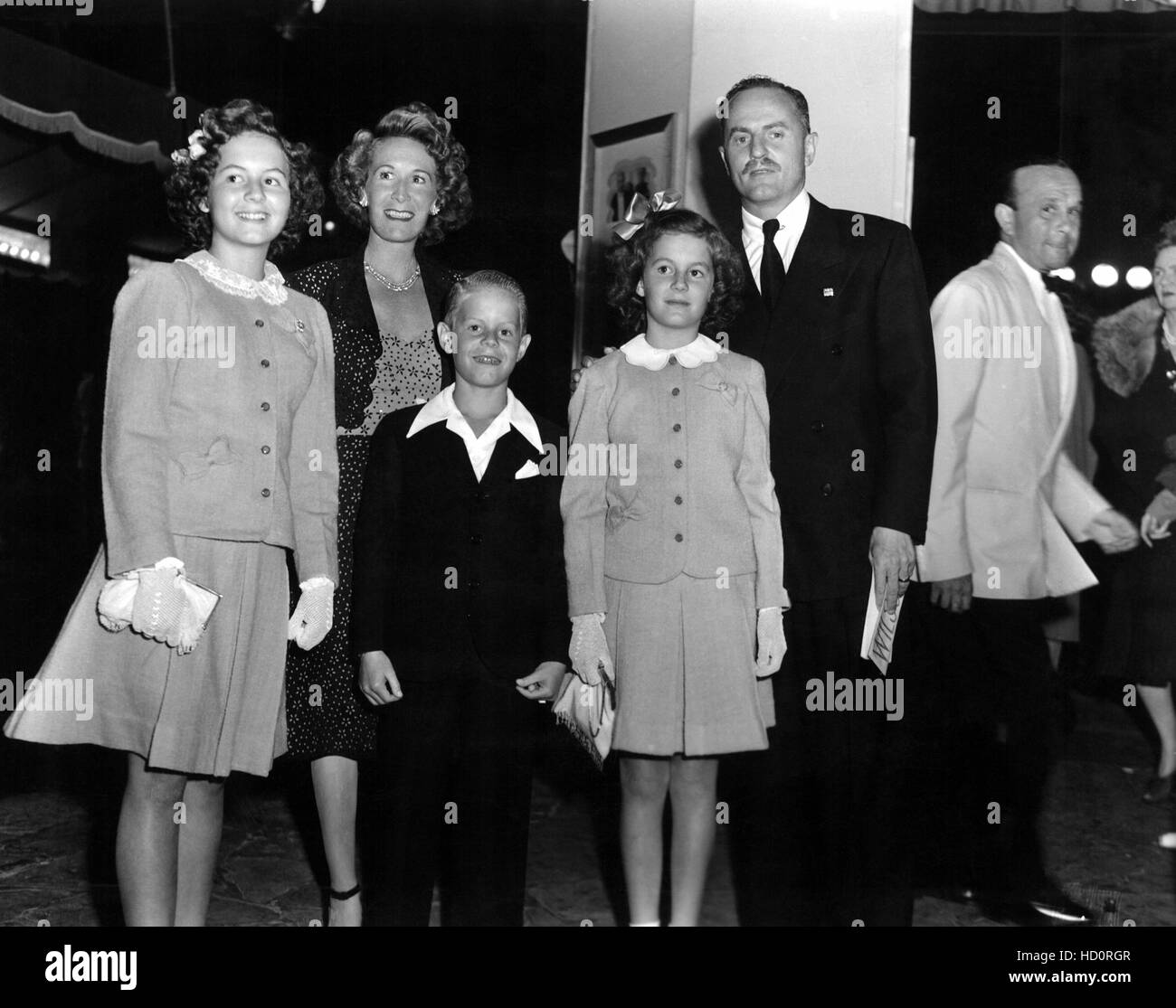 Produzent Darryl Zanuck mit Frau Virginia und Kinder, Darraldin, Dickie ...