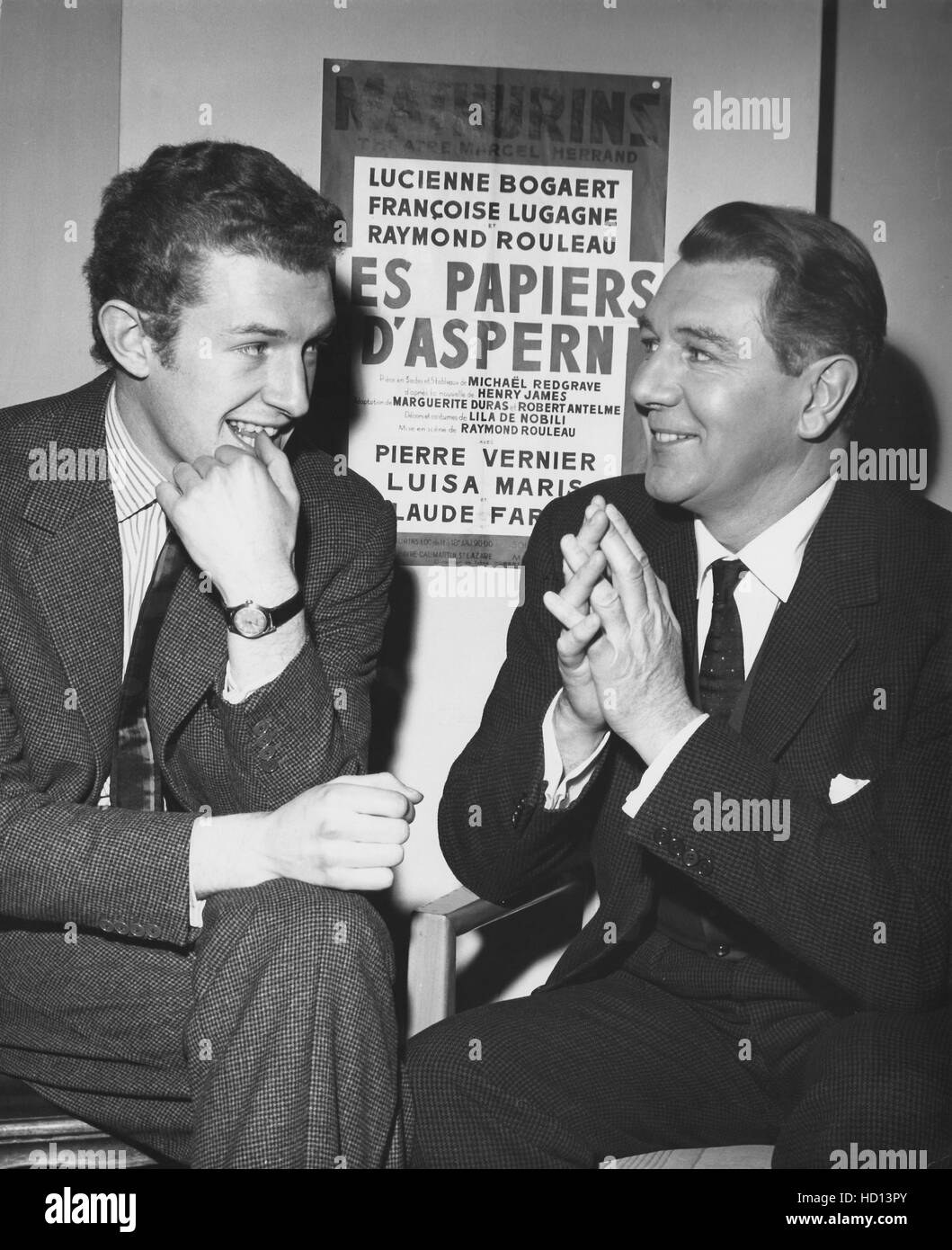 Corin Redgrave, sein Vater, Sir Michael Redgrave, hinter den Kulissen ...