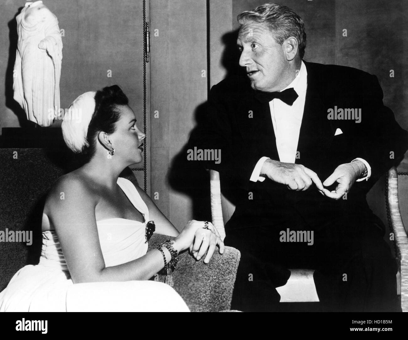 Judy Garland mit Spencer Tracy am Ethel Barrymores 70. Geburtstags ...