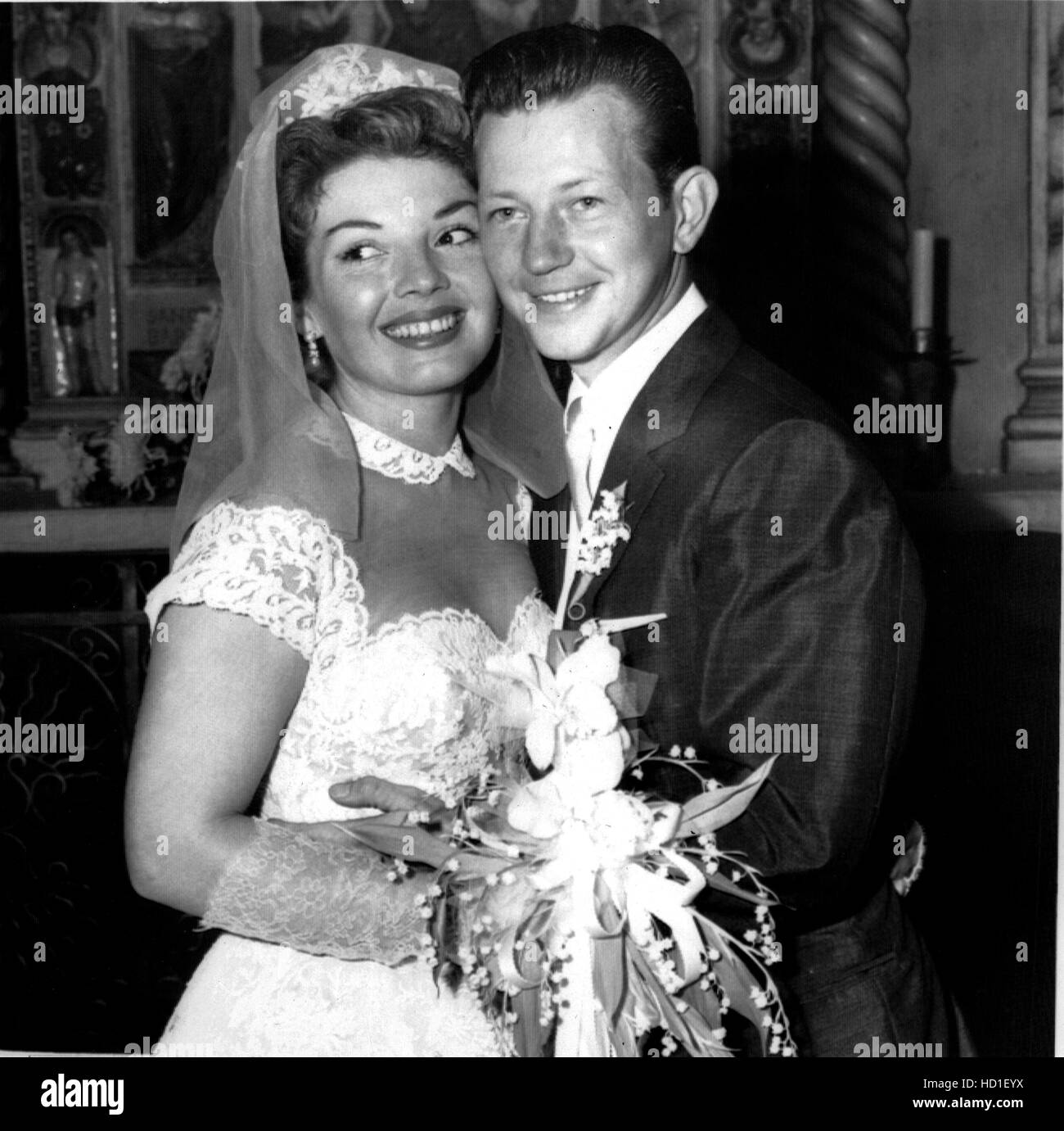 Die Hochzeit von Donald O'Connor, Recht und seine zweite Frau, die ...