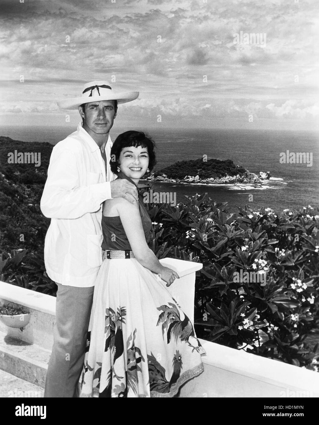 Jock Mahoney, links, und seiner Ehefrau, der Schauspielerin Margaret ...