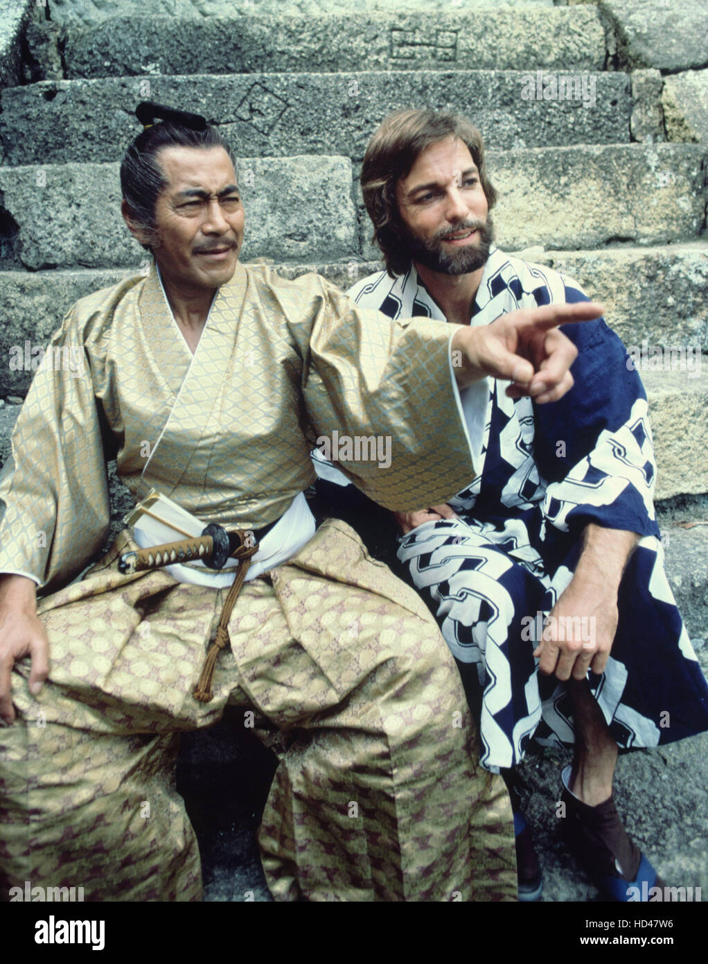 SHOGUN, Toshiro Mifune, Richard Chamberlain, 1980. (von links ...