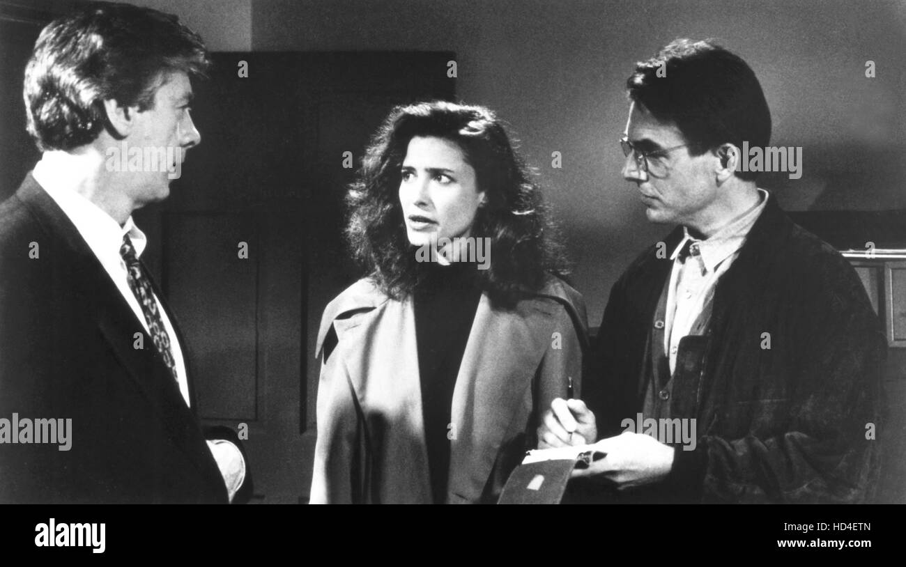 VIERTEN Stock, von links: Paul Gleason, Mimi Rogers, Mark Harmon, 1991 ... VIERTEN Stock, von links: Paul Gleason, Mimi Rogers, Mark Harmon, 1991 ...