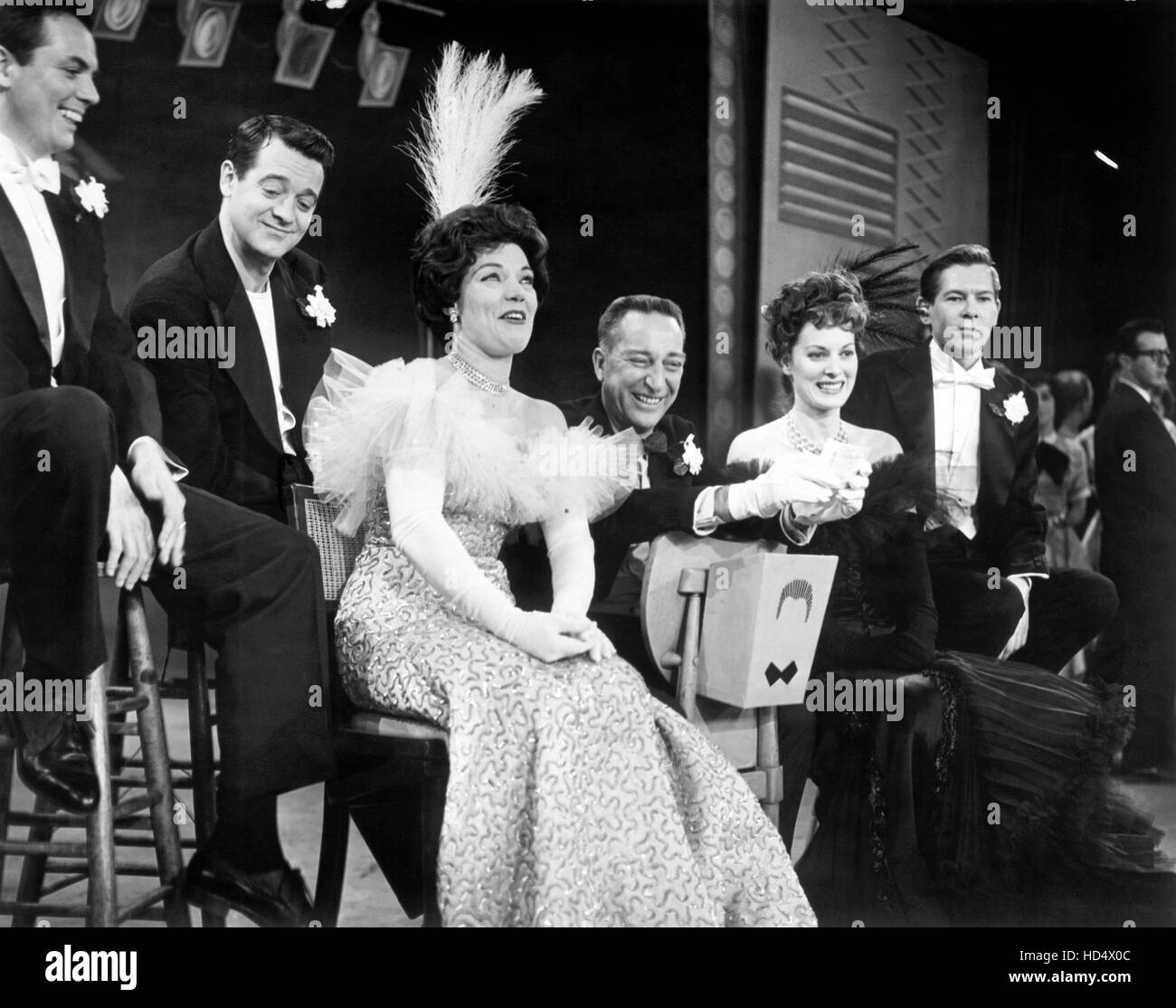 DER GARRY MOORE SHOW, von links: Peter Marshall, Tommy Noonan, Denise ...