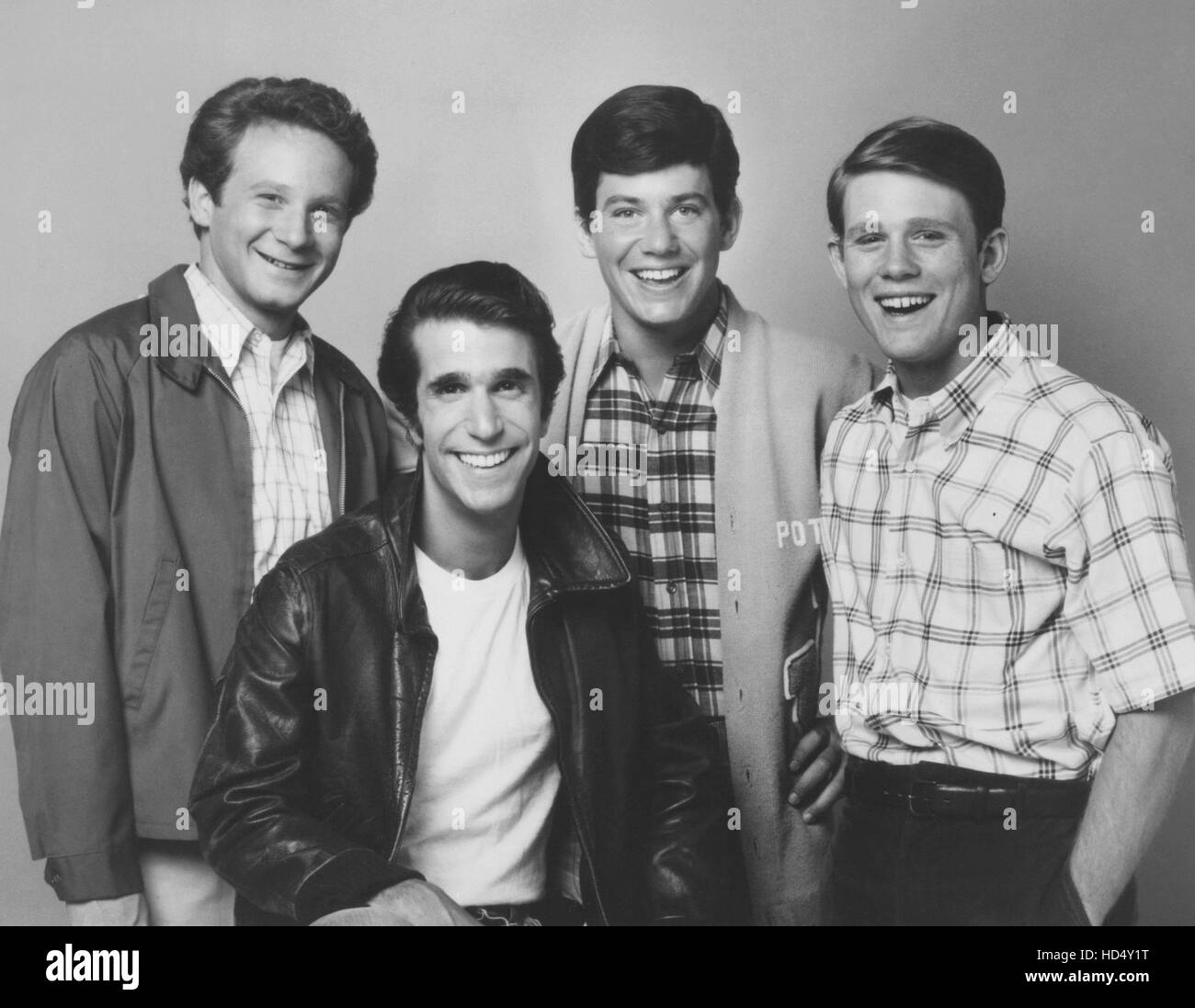 HAPPY DAYS, von links: Donny Most, Henry Winkler, Anson Williams, Ron ...