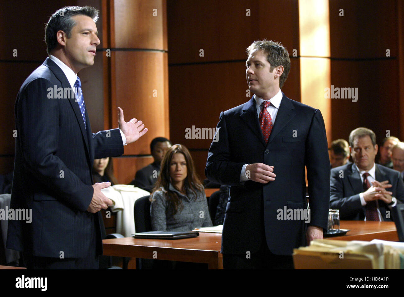 BOSTON LEGAL, David Starzyk, Rhona Mitra, James Spader, Brian Kerwin ...