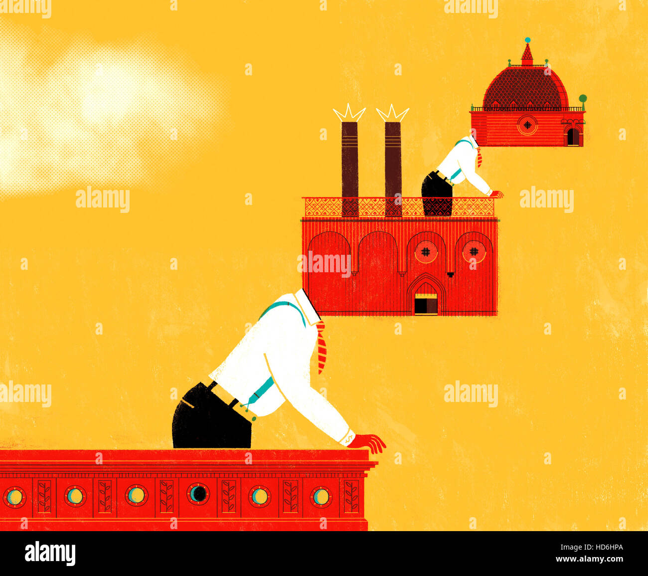 Person mit dem Bau stattdessen Kopf Stockfotografie - Alamy