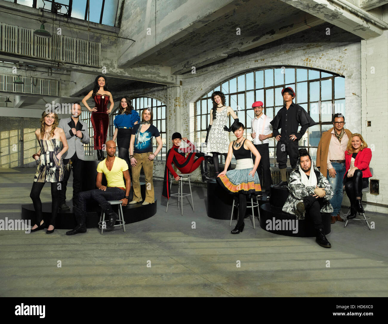 FASHION SHOW (v.l.): Anna, Jonny, Lidia, Reco, Daniella, Keith, Mizrahi ...