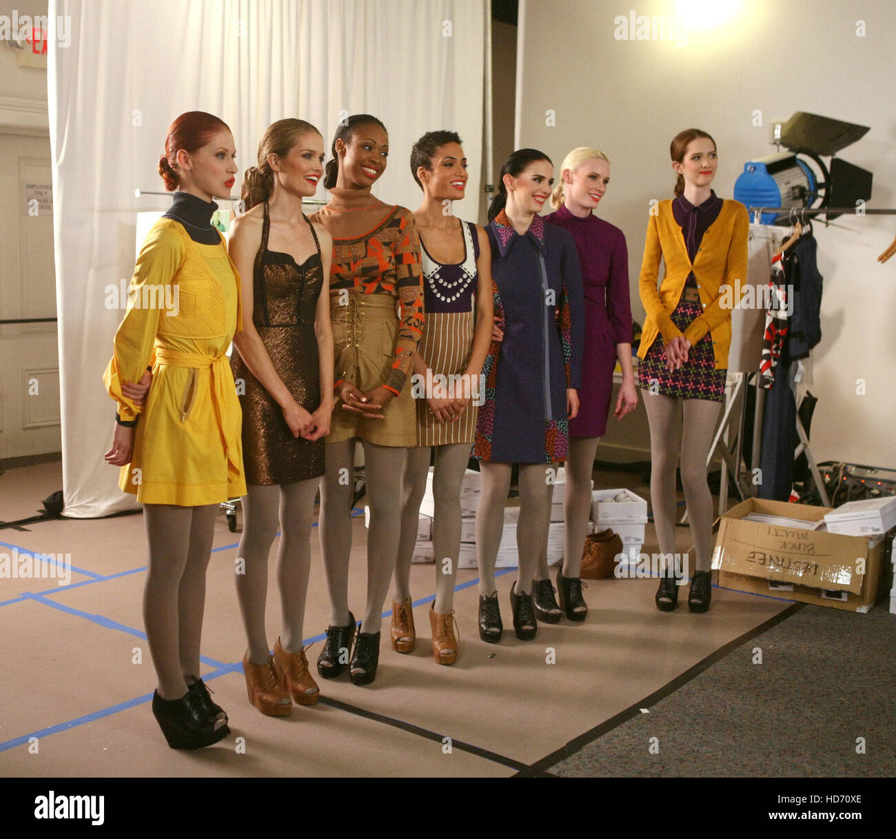 Amerikas NEXT TOP MODEL (v.l.): Modell Schülerinnen Kayla Ferrel, Jane ...