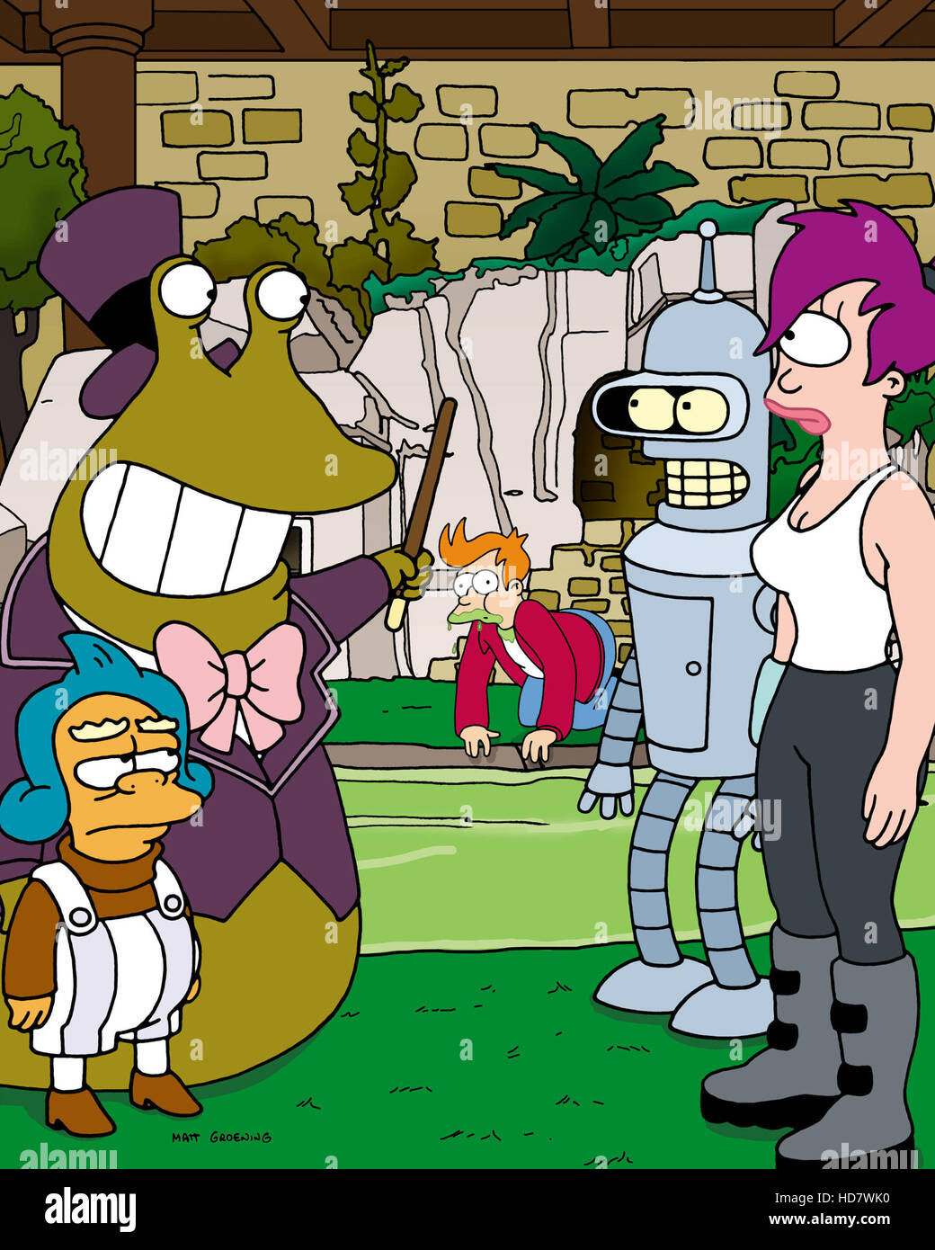 FUTURAMA, Grunka-Lunka, Slurms McKenzie (Partei-Wurm), Bender, Leela ...