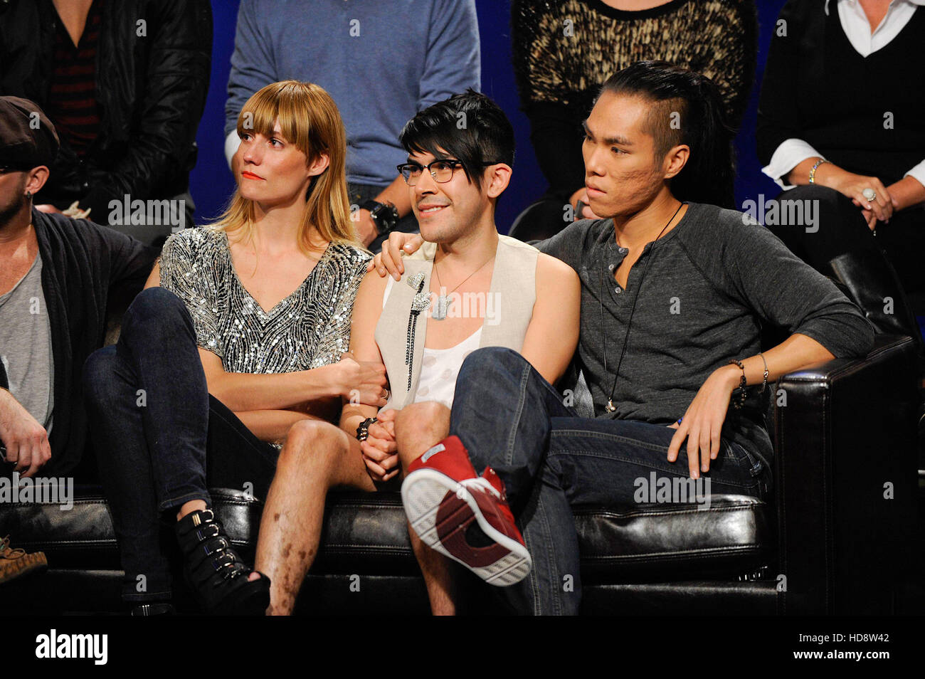 PROJECT RUNWAY (v.l.): Designer Teilnehmer Gretchen Jones, Mondo Guerra ...