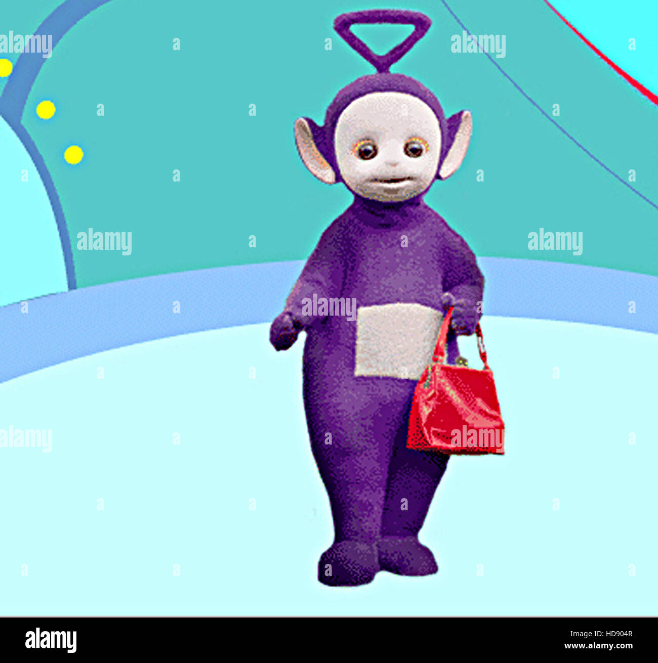 Teletubbies Tinky Winky Bag Vintage 1998 Mega Blocks Teletubbies Laa