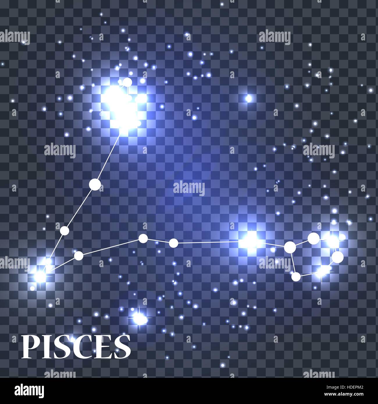 Symbol Sternzeichen Fische. Vektor-Illustration Stock-Vektorgrafik - Alamy