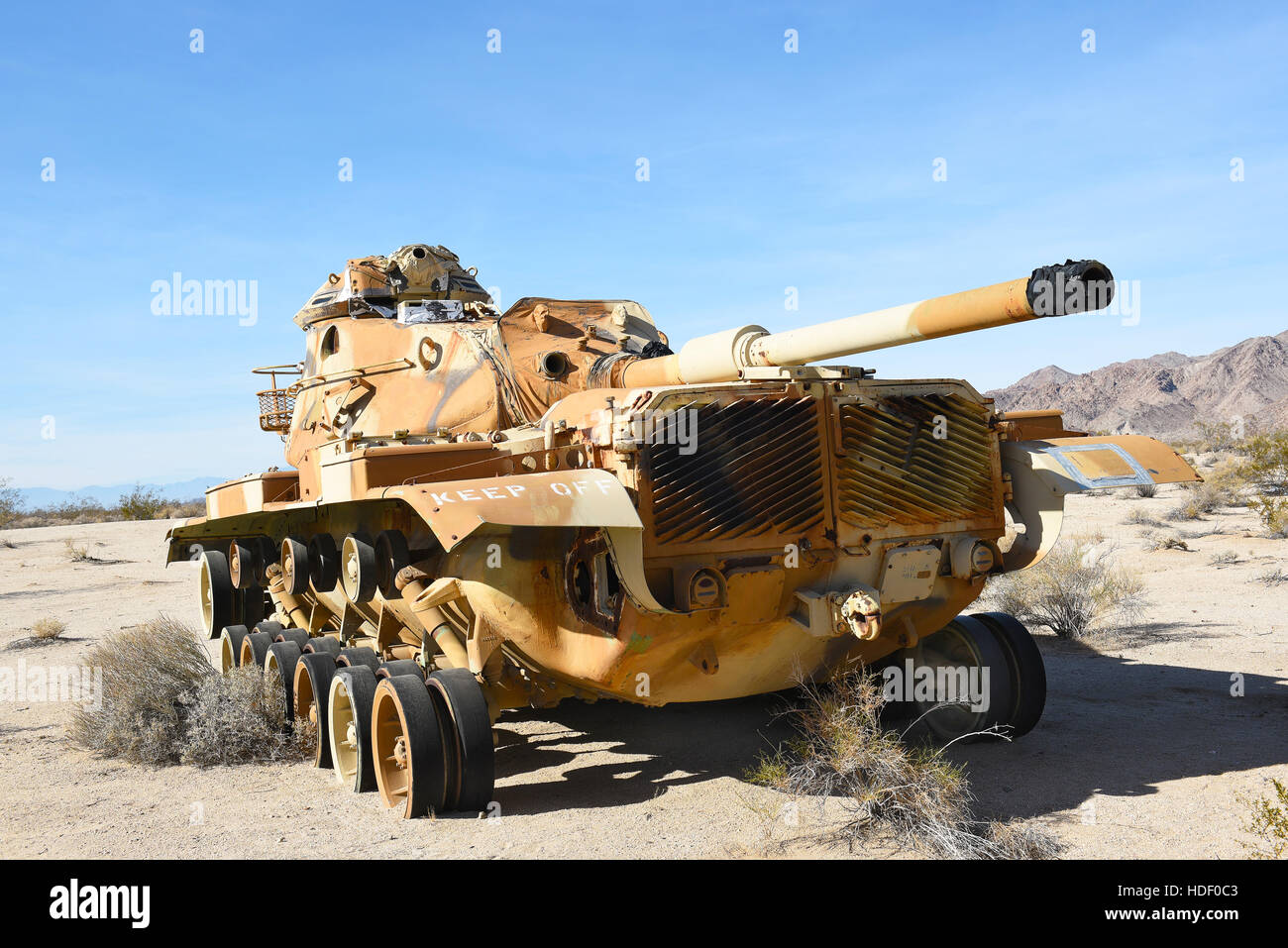 CHIRIACO Gipfel, CA - 10. Dezember 2016: M60 Panzer Nahaufnahme. Das ...