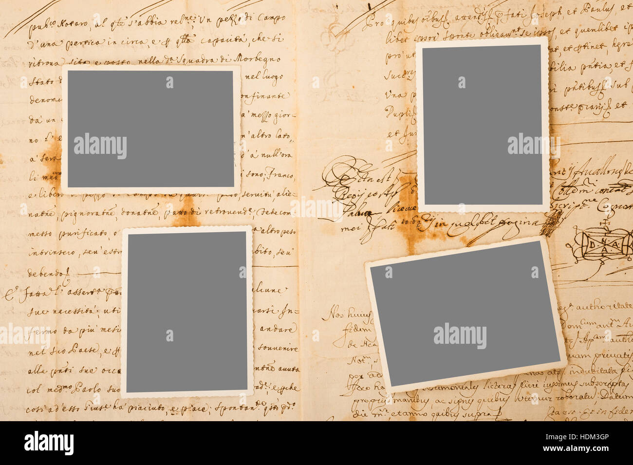 Alter Brief mit alten Bildern Stockfotografie - Alamy