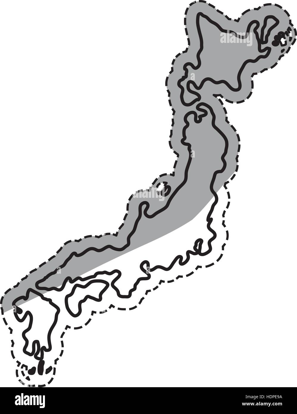 Japan Landkarte Symbol Vektor Illustration Grafik-design Stock ...