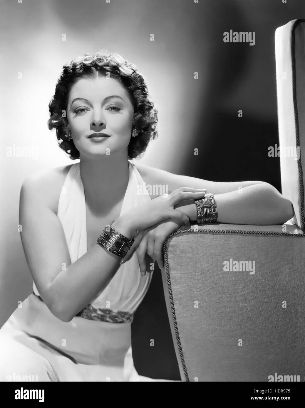 MYRNA LOY (1905-1993) US film und Stadium Schauspielerin ca. 1935 ...