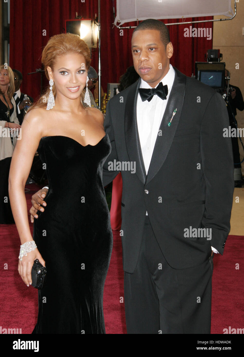 Beyonce Knowles und ihr Freund, Rapper Jay-Z, erreichen die 77th Annual ...