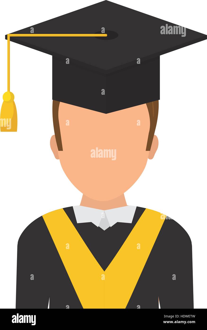 Dem Studium Student Hut Symbol Vektor Illustration Grafik-design Stock ...