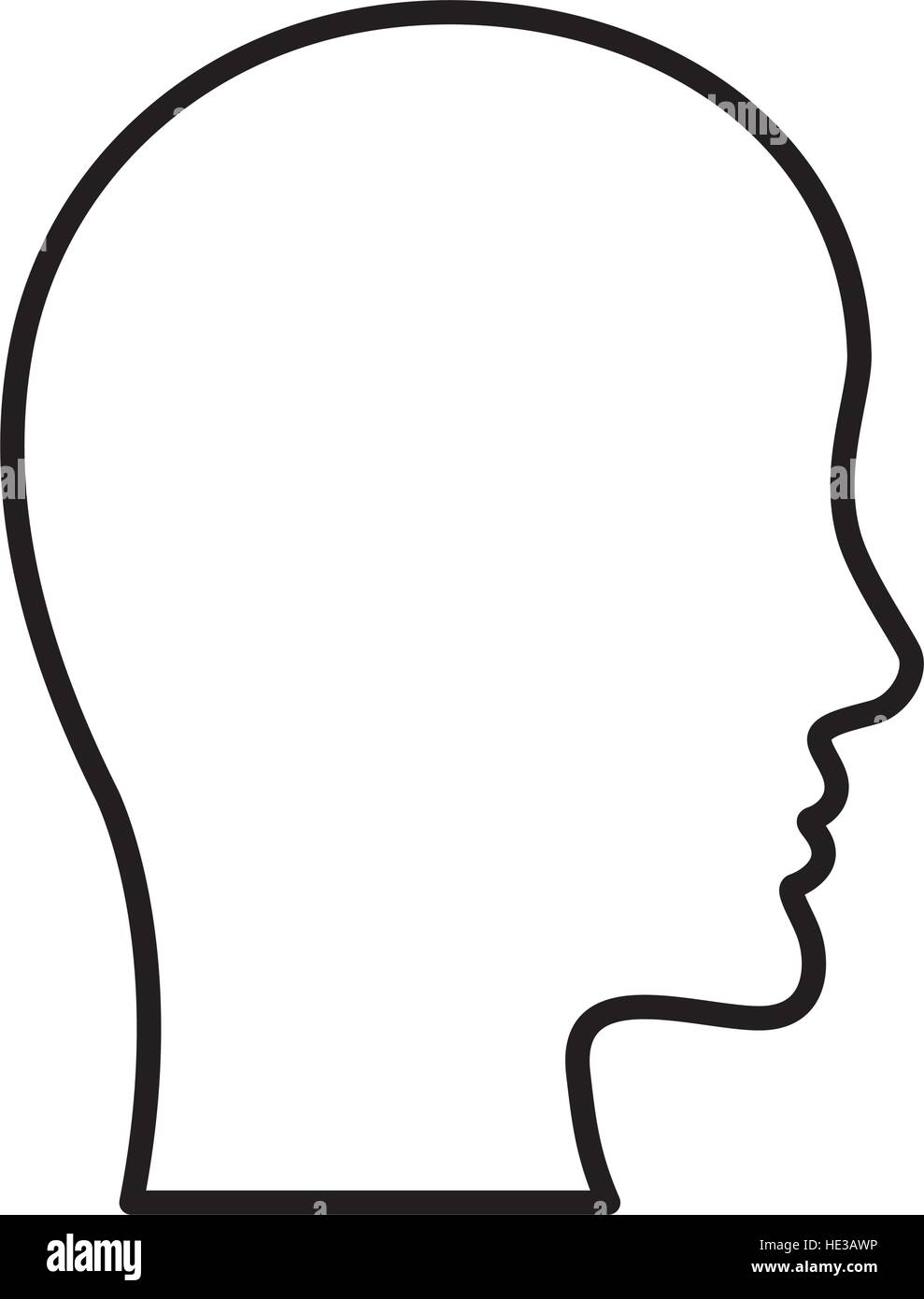 menschliche Kopf silhouette Stock-Vektorgrafik - Alamy