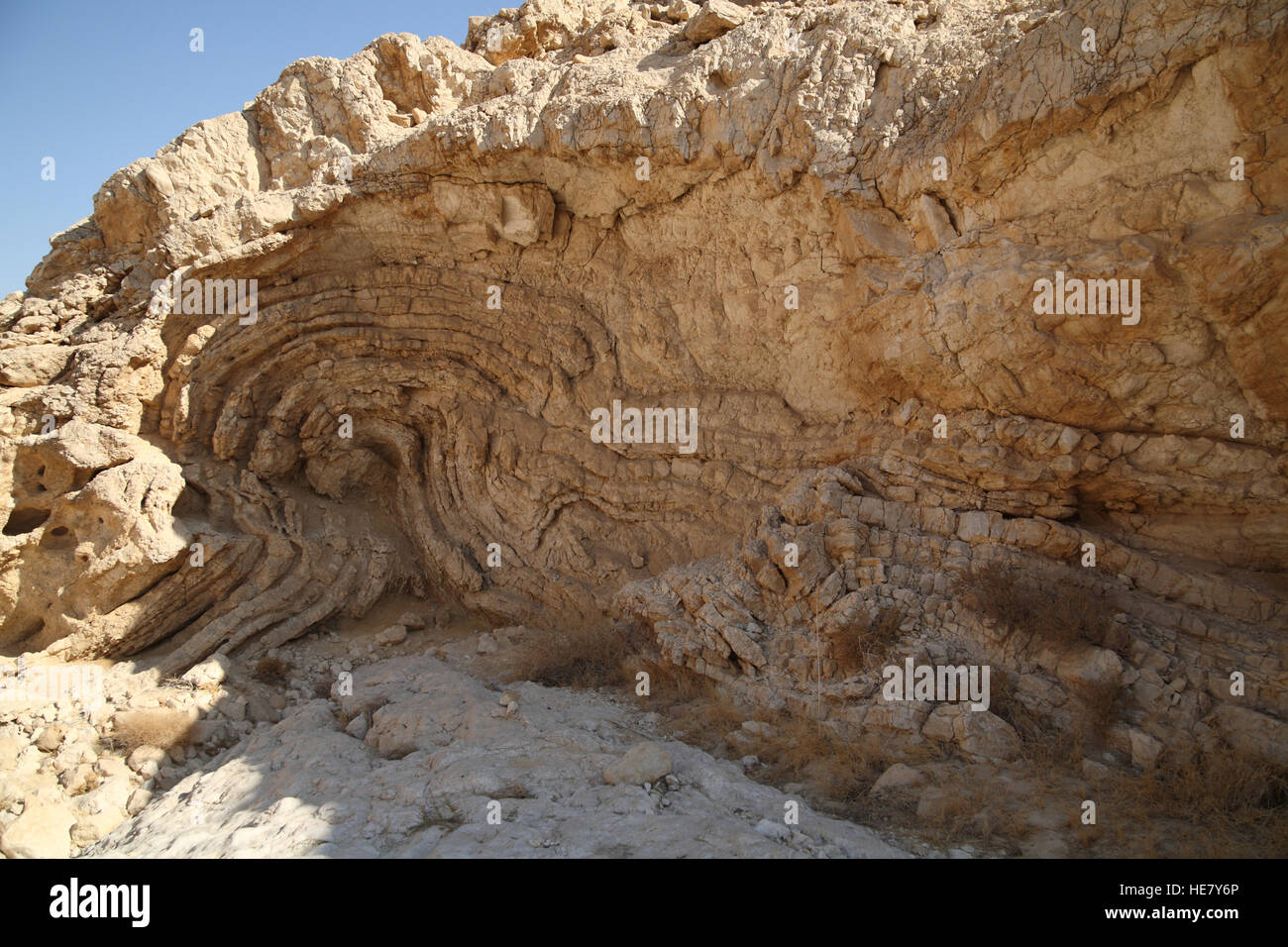 Extreme intraformational geologischen Falten getrennt durch Schichten ...