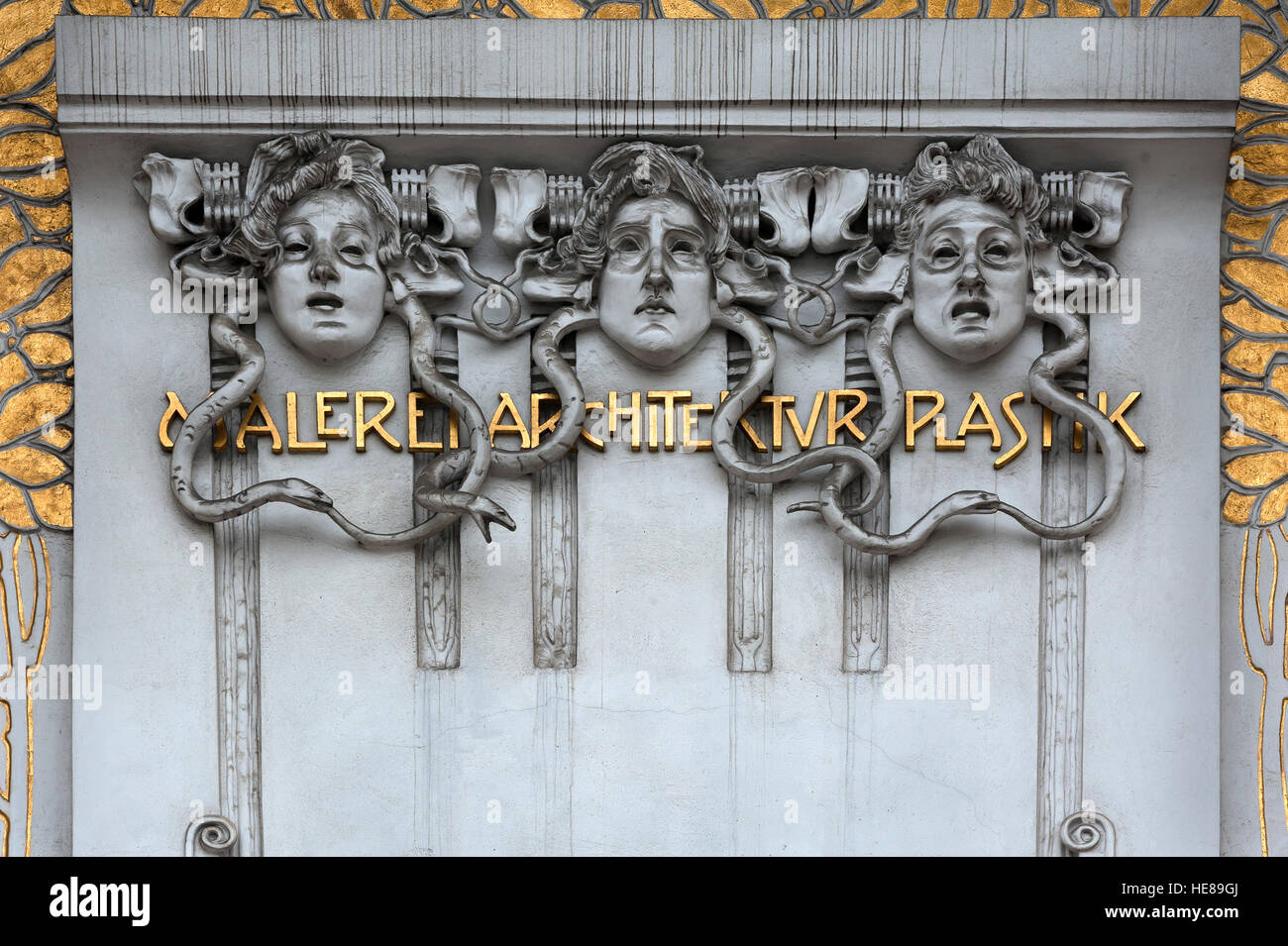 Detail, Eingangsportal, Ausstellungshaus der Wiener Secession, Wien ...