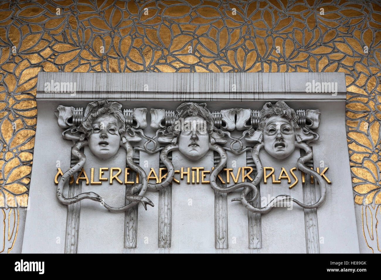 Detail, Eingangsportal, Ausstellungshaus der Wiener Secession, Wien ...