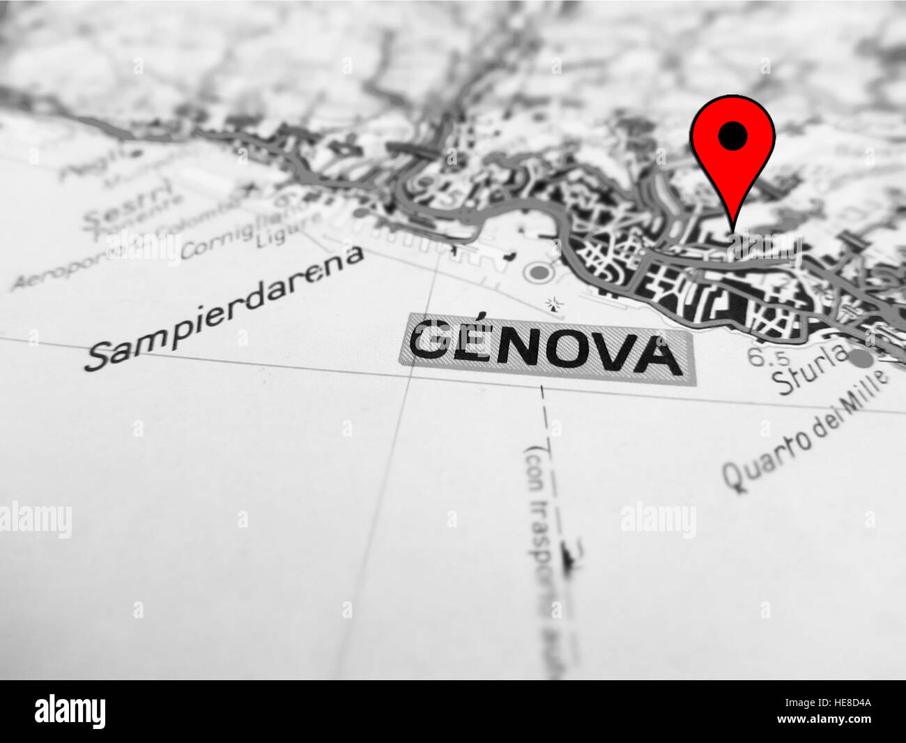 Genova Map Stockfotos und -bilder Kaufen - Alamy