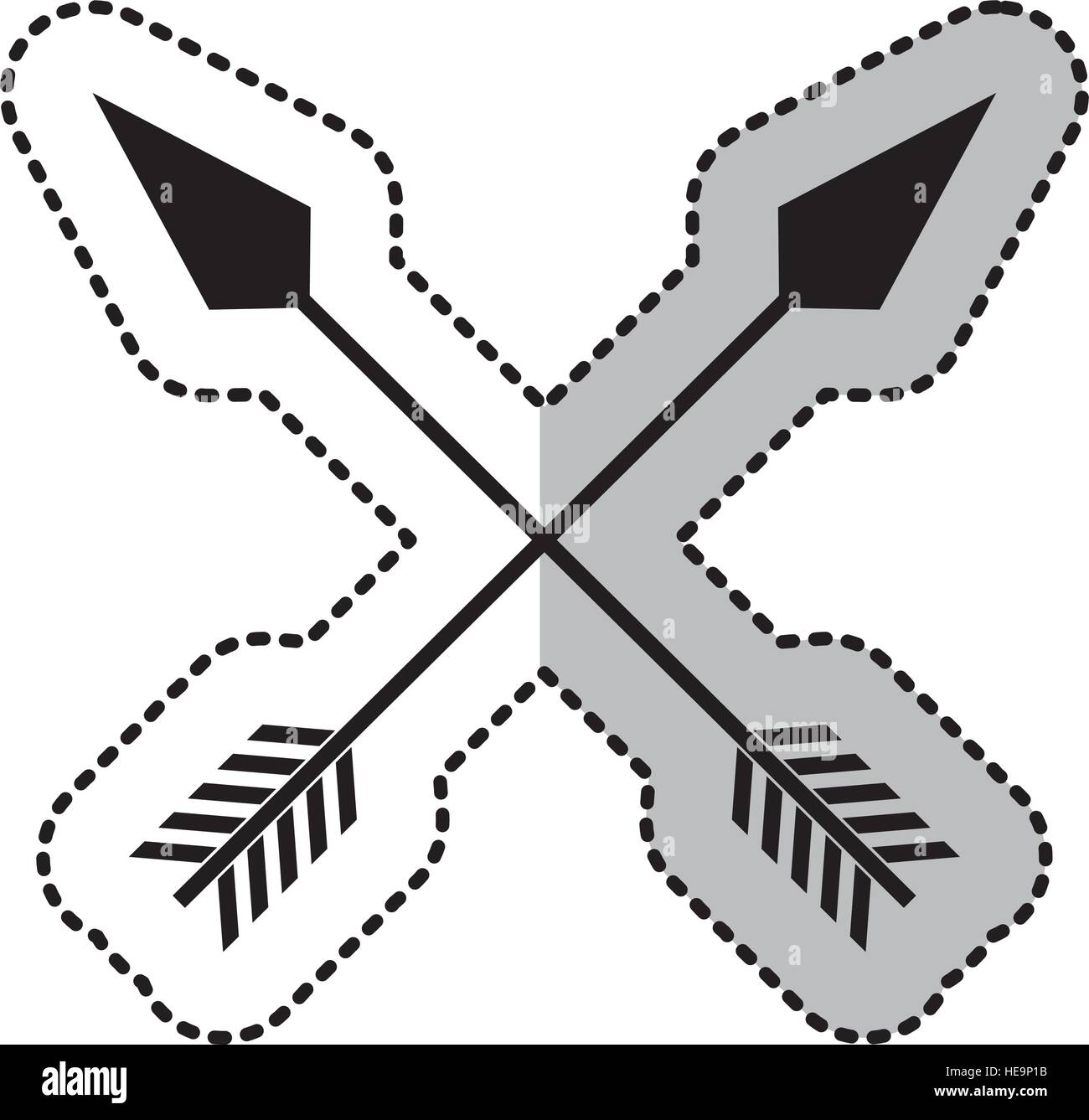 Arrow Drawing Isolated Icon Vector Stockfotos und -bilder Kaufen - Alamy