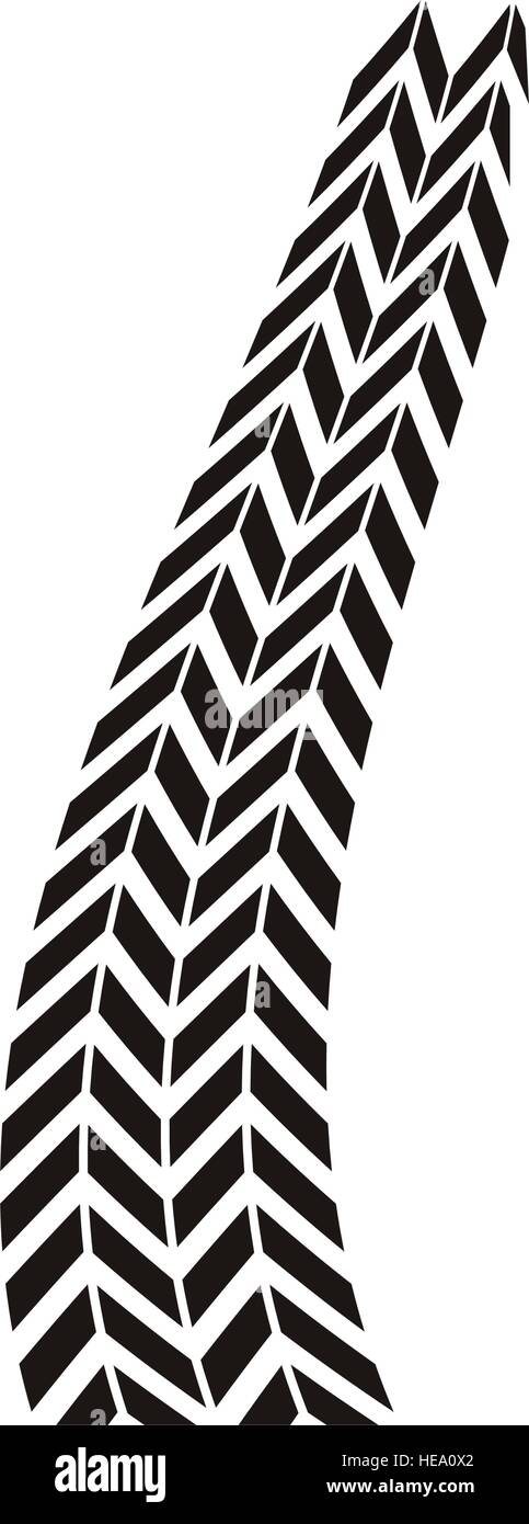 Reifenspuren kennzeichnen isolierte Symbol Vektor-Illustration-design ...