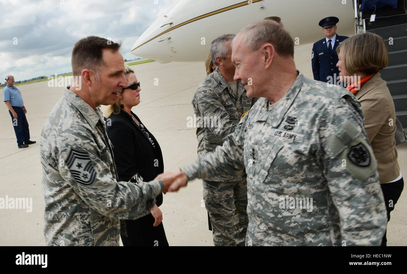 US Army General Martin E. Dempsey, vorne rechts, der Vorsitzende der ...
