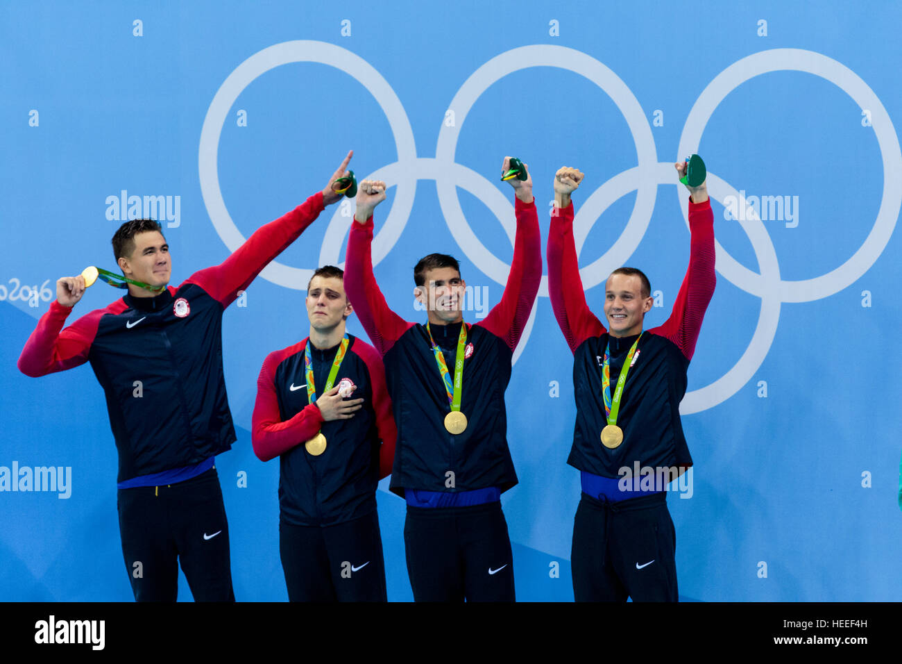 Rio De Janeiro, Brasilien. 7. August 2016. Team USA-Gold-Medaille ...