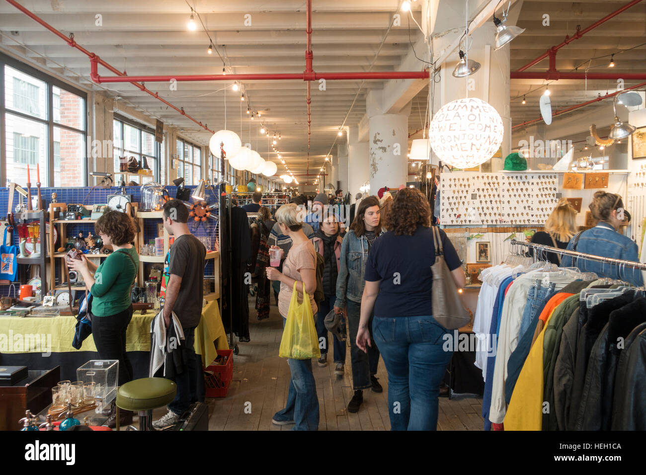 Brooklyn Flea Market Industry City NYC Stockfotografie - Alamy