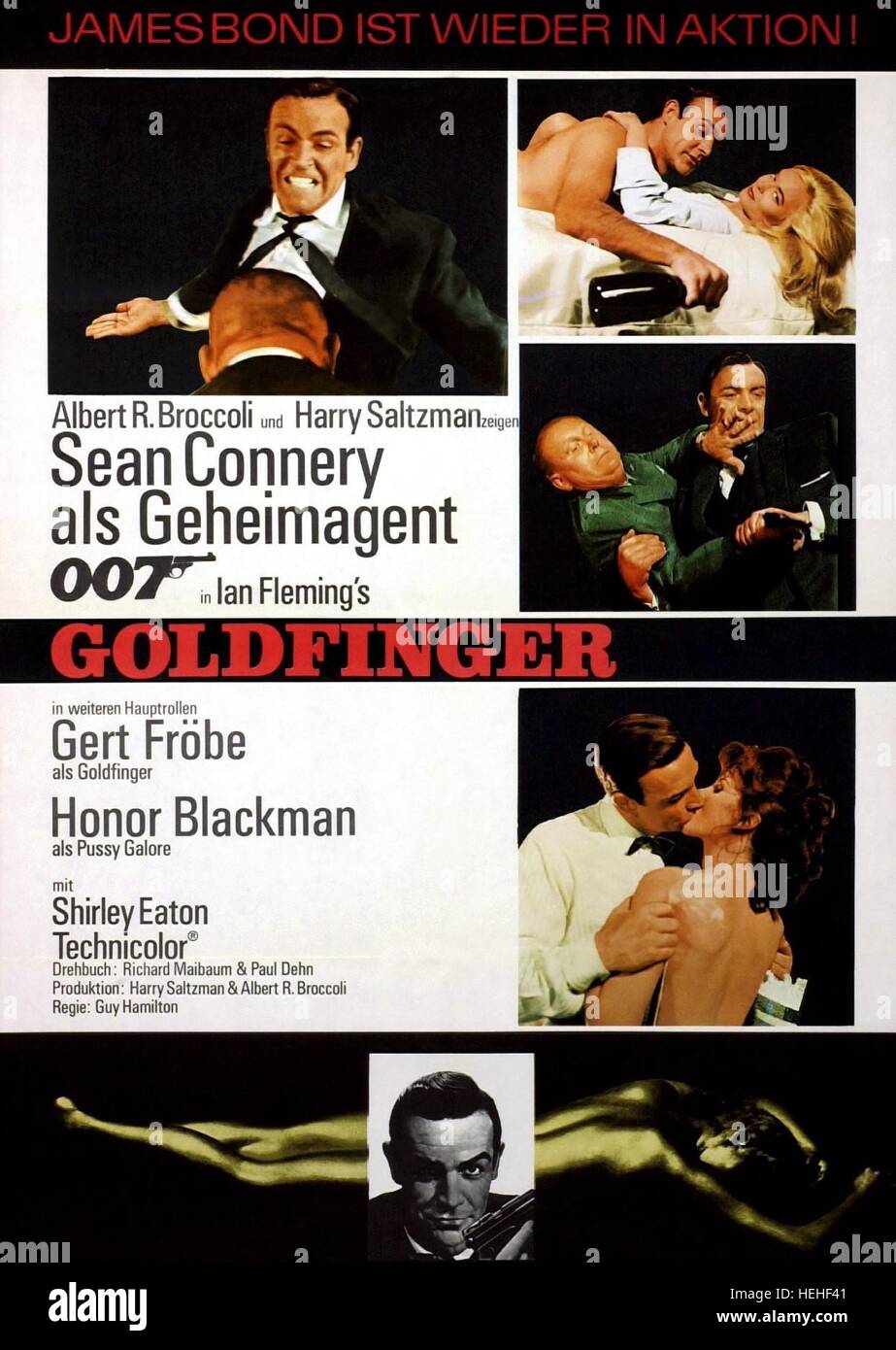 Goldfinger Sean Connery Film Poster Stockfotos und -bilder Kaufen - Alamy