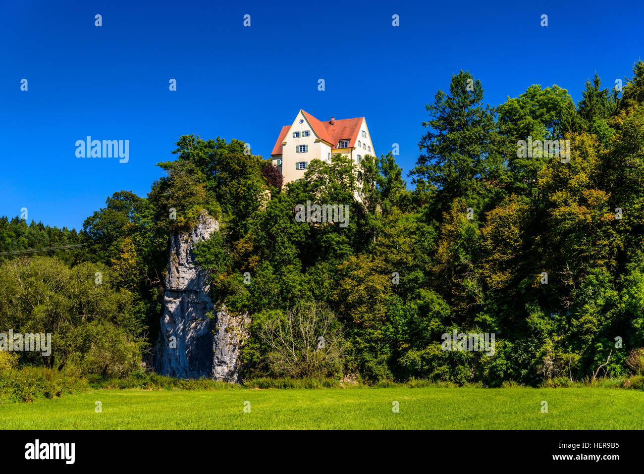 Deutschland, Baden-Württemberg, Schwäbische Alb, obere Donautal ...