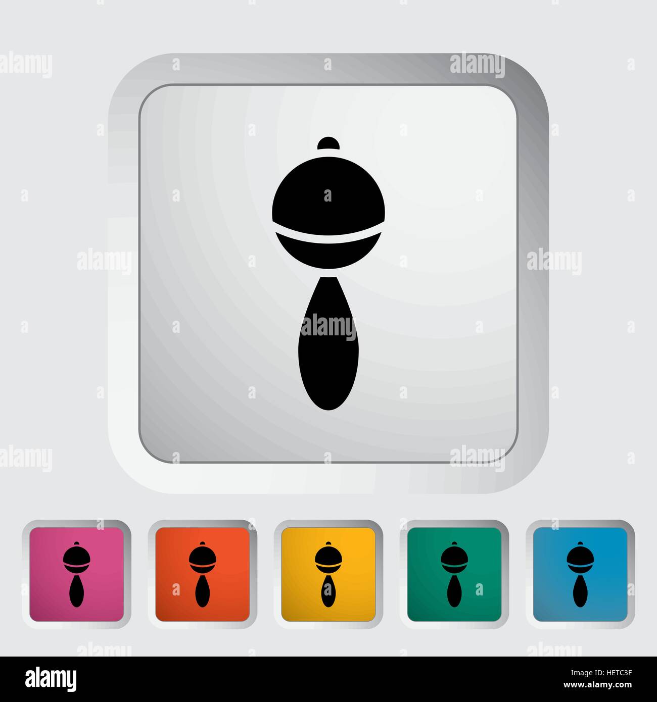 Rassel-Symbol. Flache Vektor im Zusammenhang mit Icon-Set für Web und ...