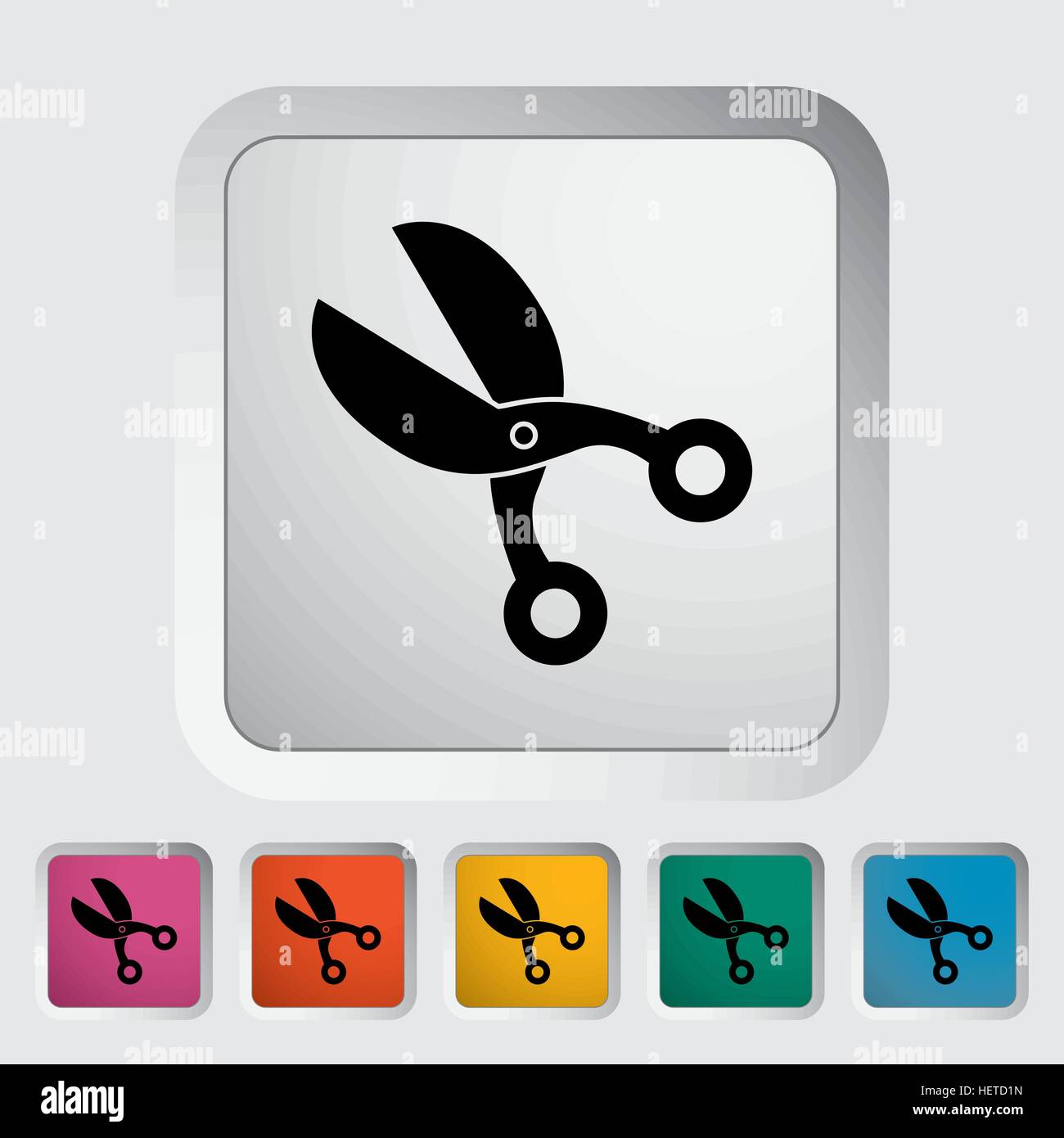 Scheren-Symbol. Flache Vektor zugehörige Symbol für Web und mobile ...