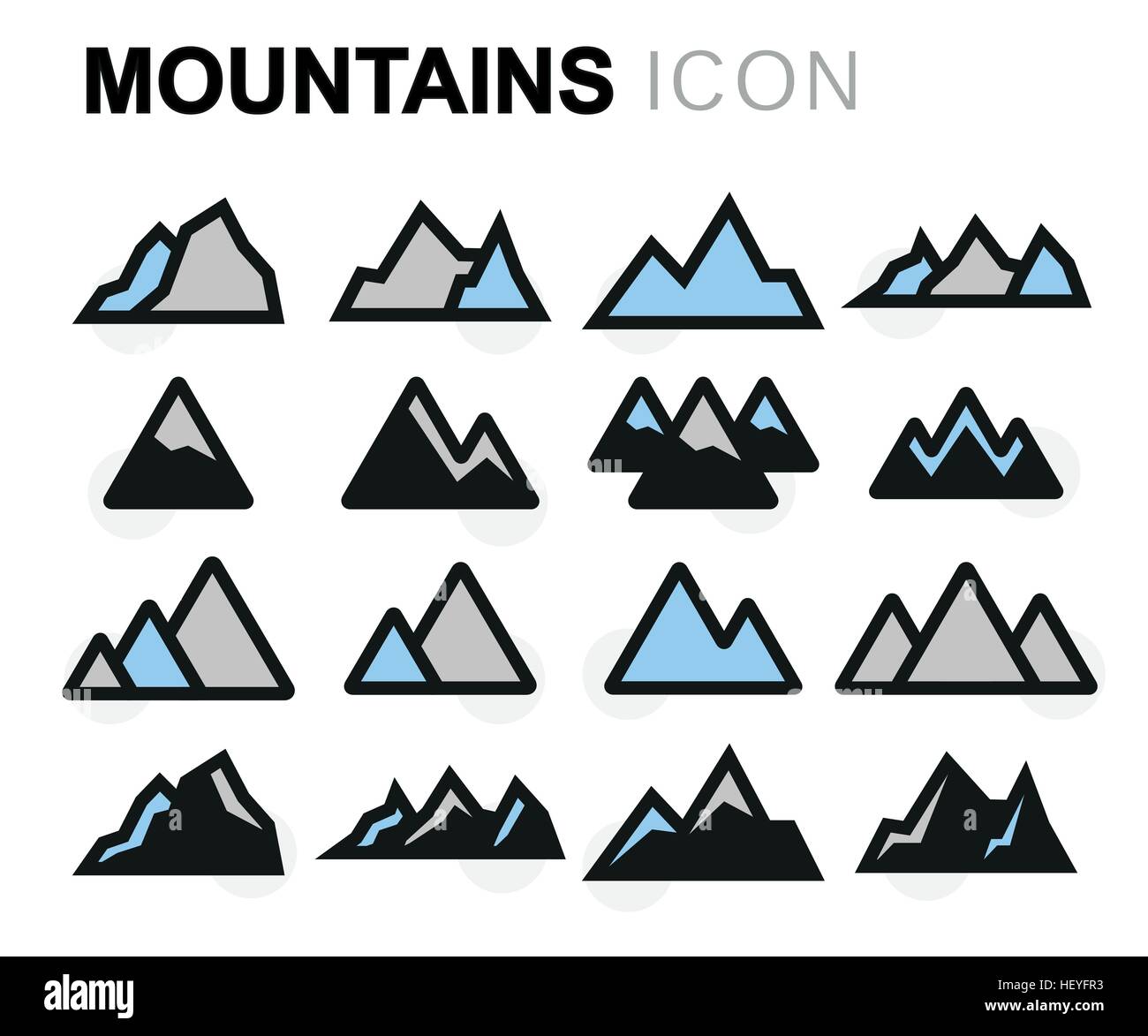 Berge symbole Ausgeschnittene Stockfotos und -bilder - Alamy