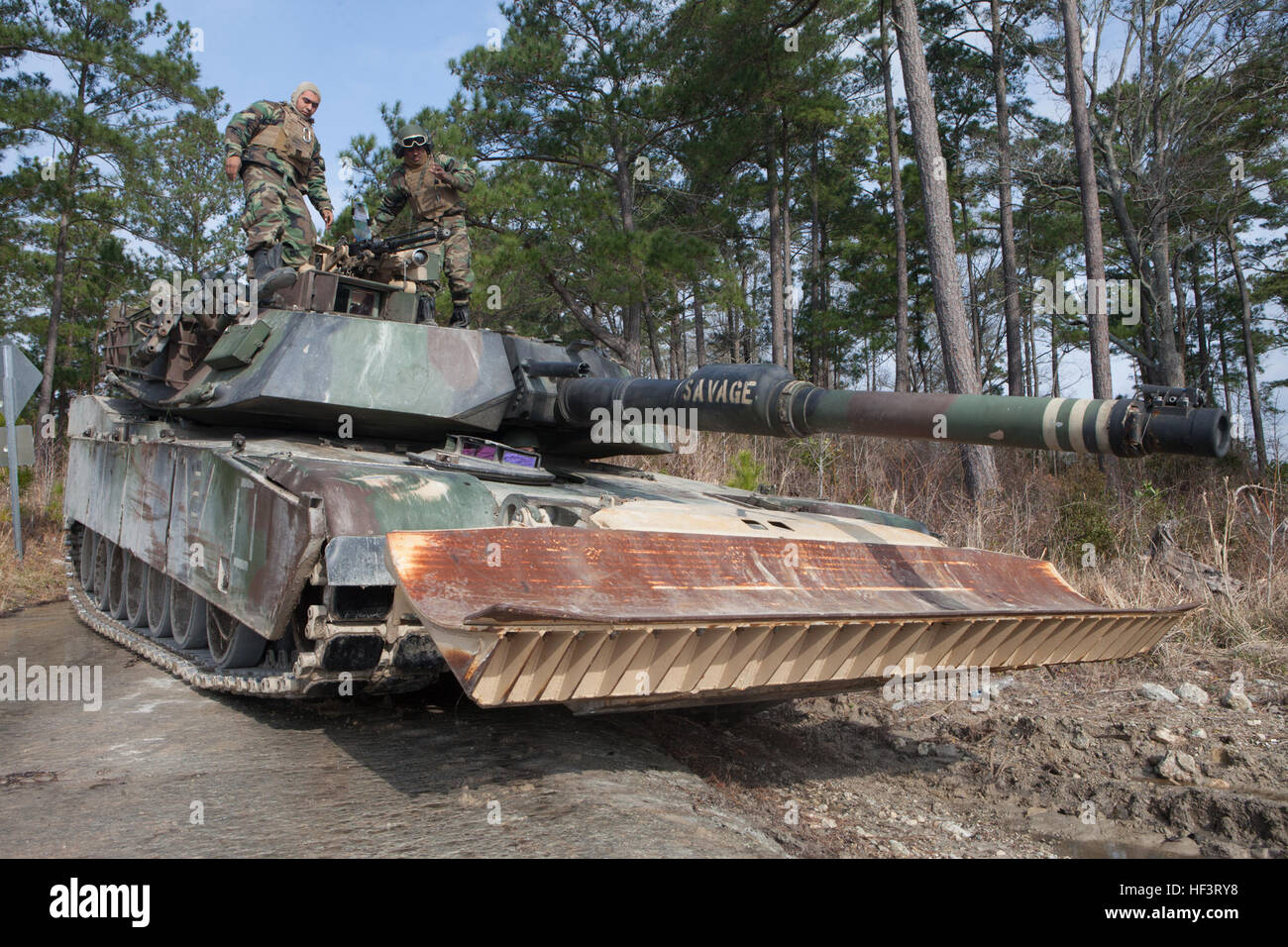 US-Marines mit 2d Tank Battalion, 2d Marineabteilung (2D MARDIV), und ...