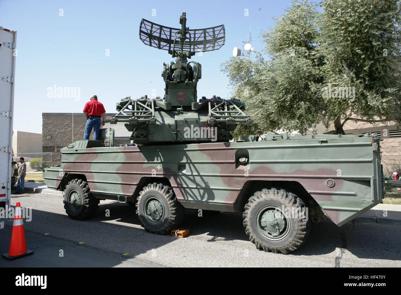 Eine ehemalige sowjetische SA-8 Gecko mobile Boden-Luft-Raketen-System ...