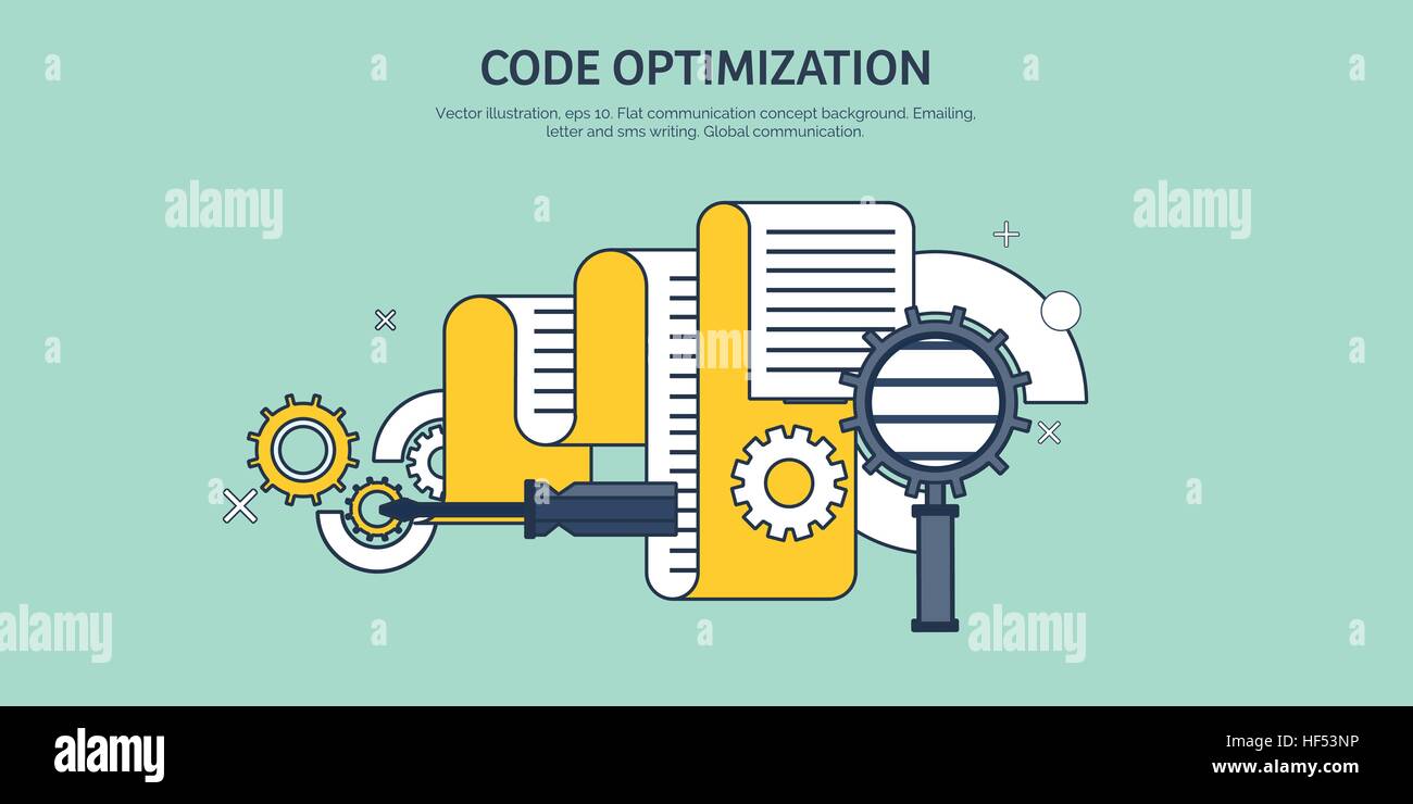 Vektor-Illustration. Flachen Hintergrund. Programmierung ...