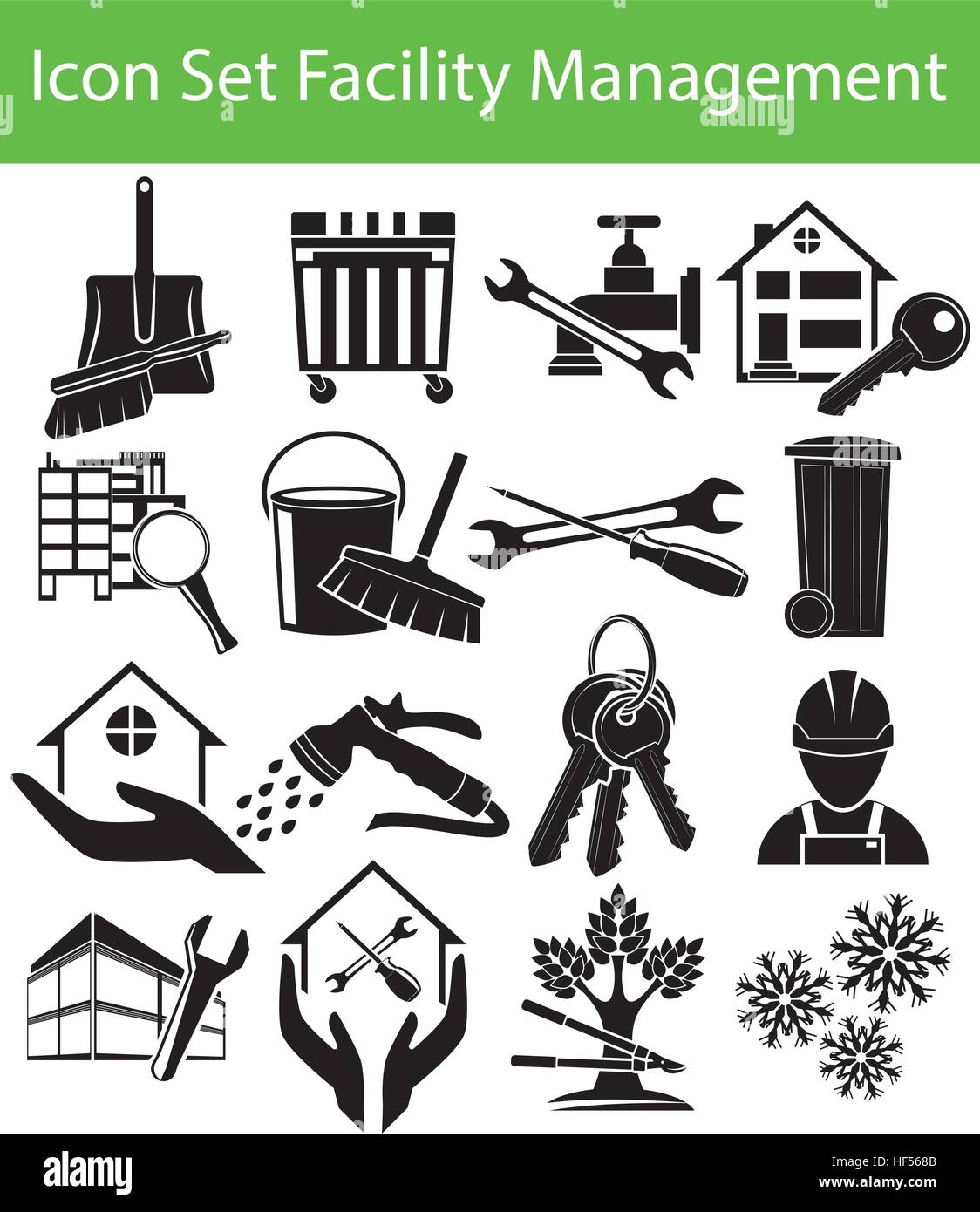Icon Set Facility Management gestalte ich mit 16 Icons für den ...