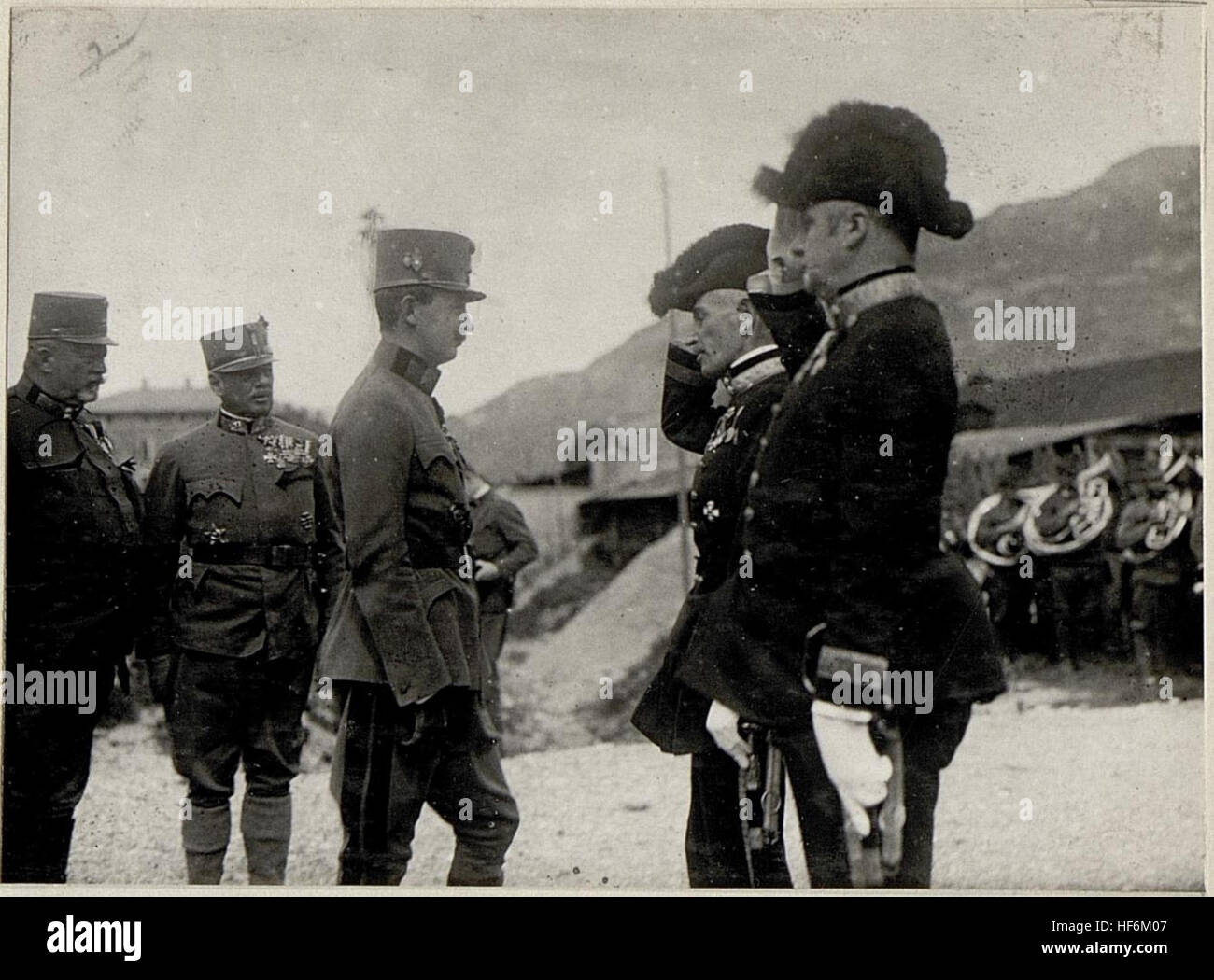 Parade des Infanterieregiments Nr. 59 vor Kaiser Karl in Trient, 1 ...