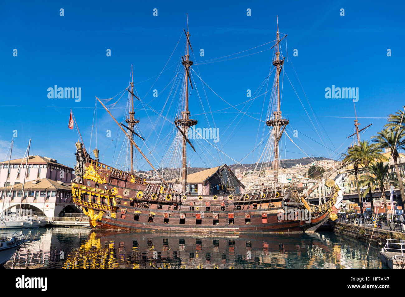 Neptun, ein Replikat einer 17. Jahrhundert spanische Galeone, gebaut für Polanskis Film "Piraten ...