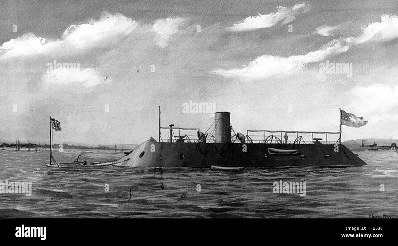 CSS Virginia, Wash-Zeichnung von Clary Ray (Foto - NH 57830 ...