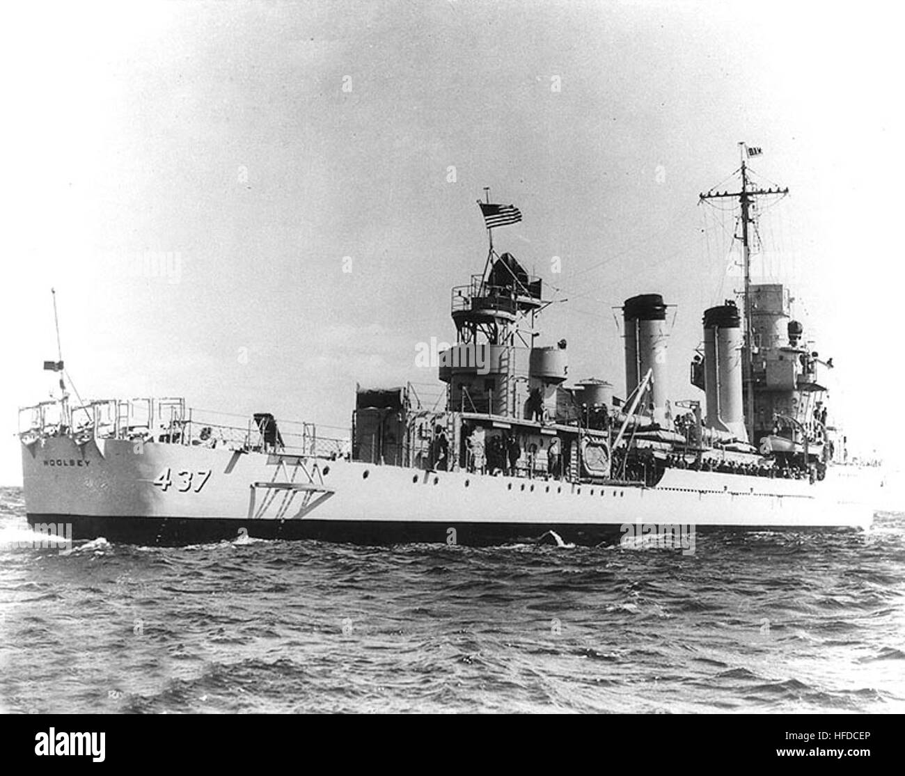 USS Woolsey (DD-437) aus Kennebec River, Maine, im Rahmen ihres ...