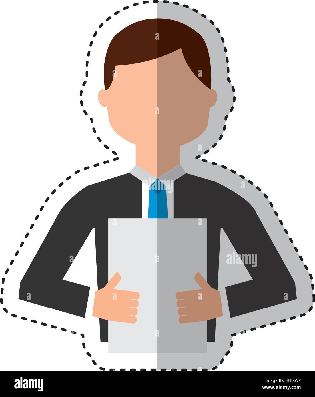 Nachrichten-Moderatorin Avatar Charakter Vektor Illustration design ...