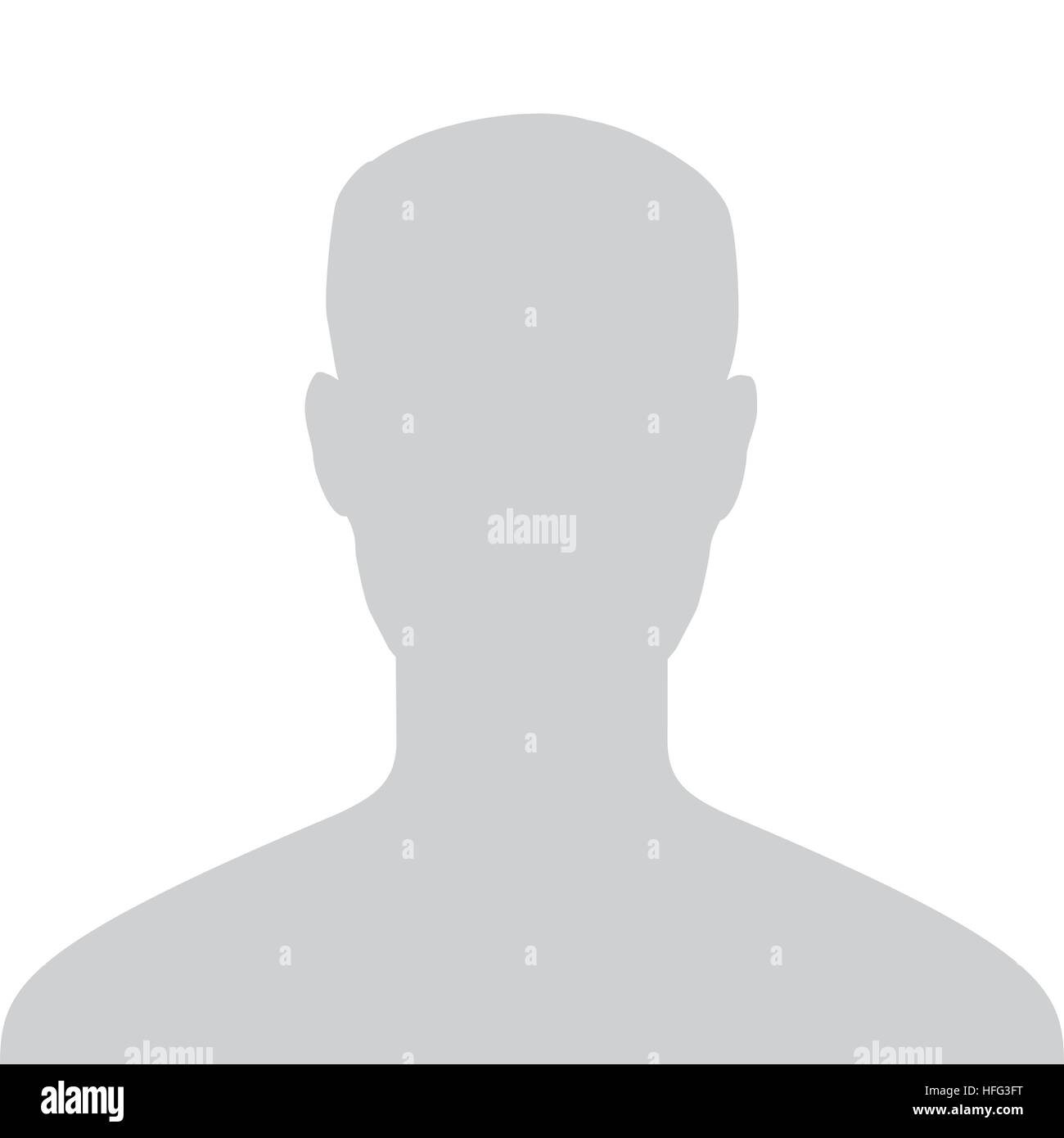 Männliche Platzhalter Avatar Standardprofil graues Bild auf weißem ...