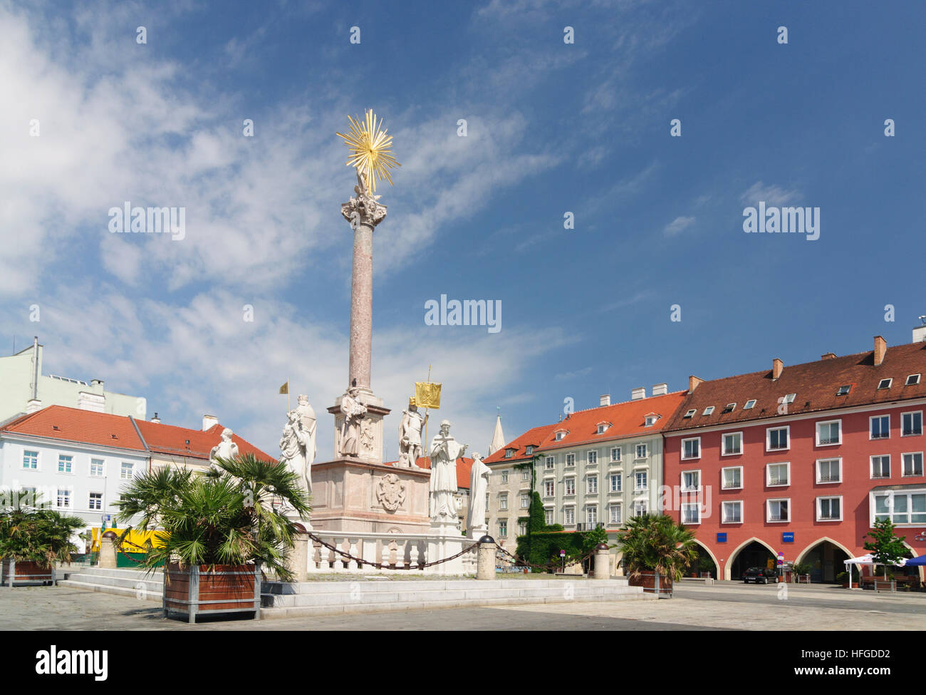 Wiener Neustadt: Hauptplatz, Marian Column, Wiener Alpen, Alpen ...